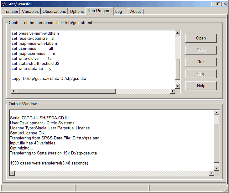 Stat/Transfer - File Transfer between all relevant Statistic Programs
