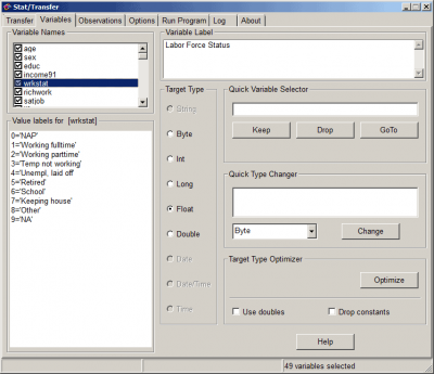 Stat/Transfer - File Transfer between all relevant Statistic Programs